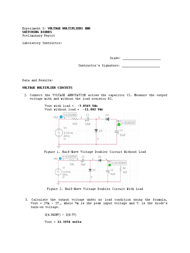 LBYEC3P - Exp03 - Prelim Report | PDF | Rectifier | Capacitor