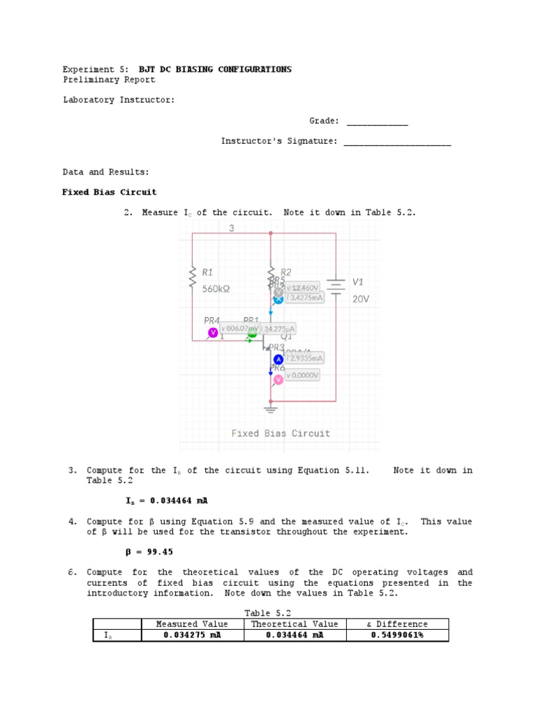 LBYEC3P - Exp05 - Prelim Report | PDF | Electronic Engineering | Semiconductor Devices
