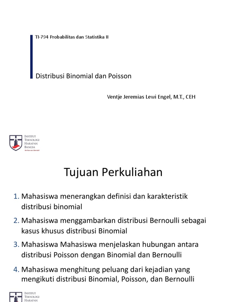 Materi 01 - Distribusi Binomial Dan Poisson | Download Free PDF ...