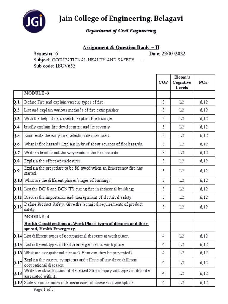 18CV653-OSHA - Assignment IA 2 | PDF | Personal Protective Equipment | Occupational Safety And ...