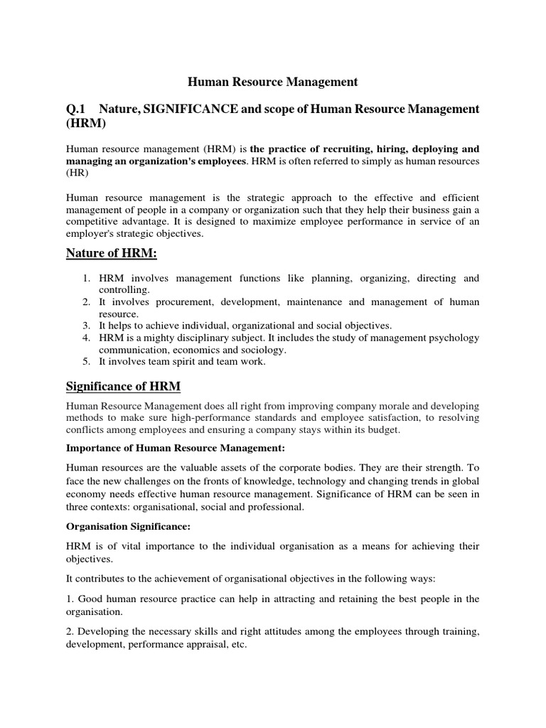 Business Administration Css Notes | PDF | Human Resource Management ...