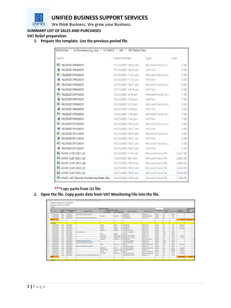 VAT Relief Preparation Guidelines | PDF | Value Added Tax | Microsoft Excel