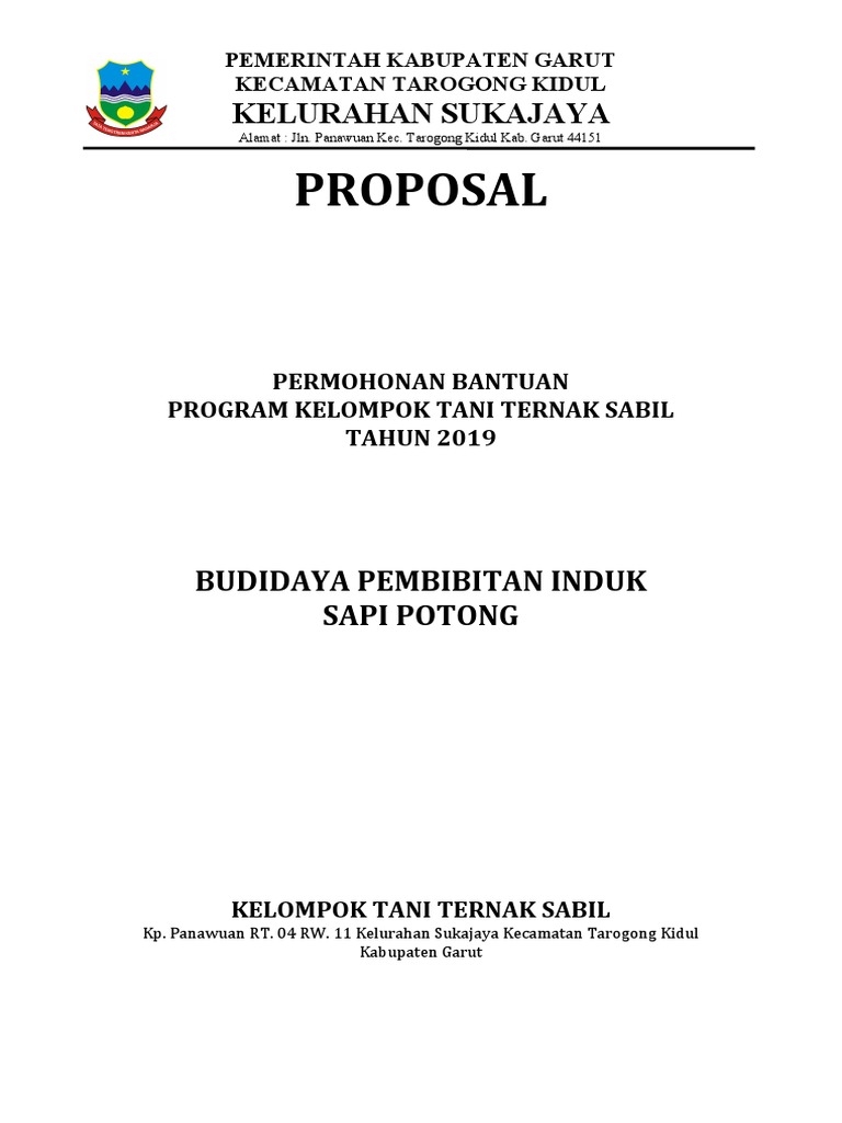 Proposal Sapi Kelompok Sabil | PDF | Memasak, Makanan, & Anggur ...