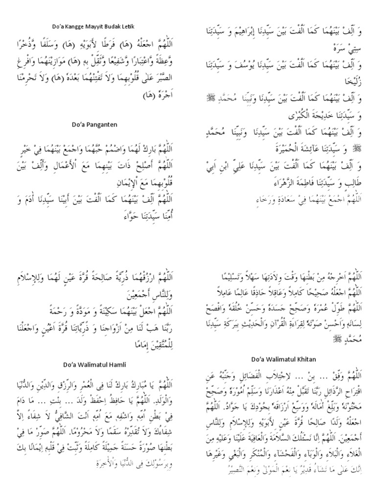 Doa Doa Basa Sunda | PDF