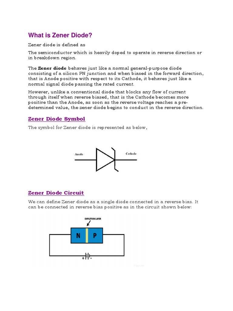 What Is Zener Diode? | PDF | Diode | P–N Junction