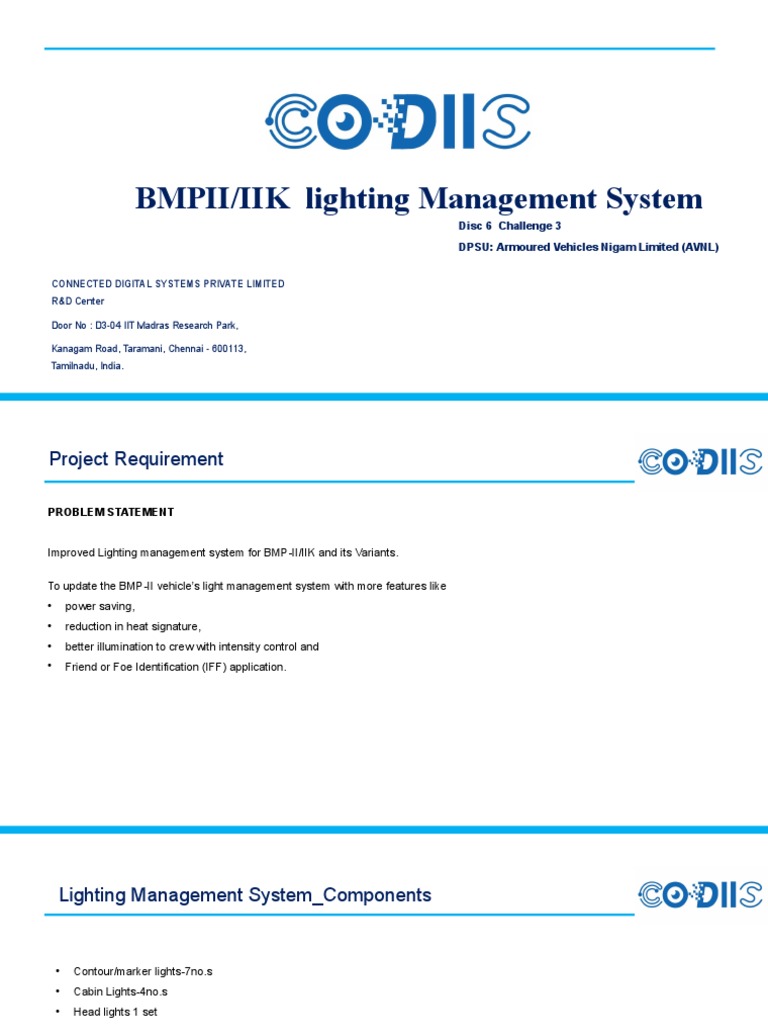 BMP2 Lighting Management System - Solution Final Edit | PDF | Headlamp | Incandescent Light Bulb