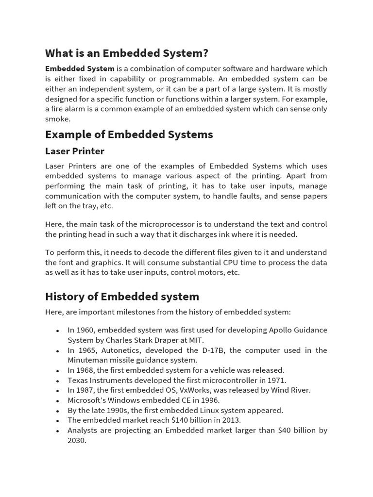 What Is An Embedded System?: Laser Printer | PDF | Embedded System ... What Is An Embedded System?: Laser Printer | PDF | Embedded System ...