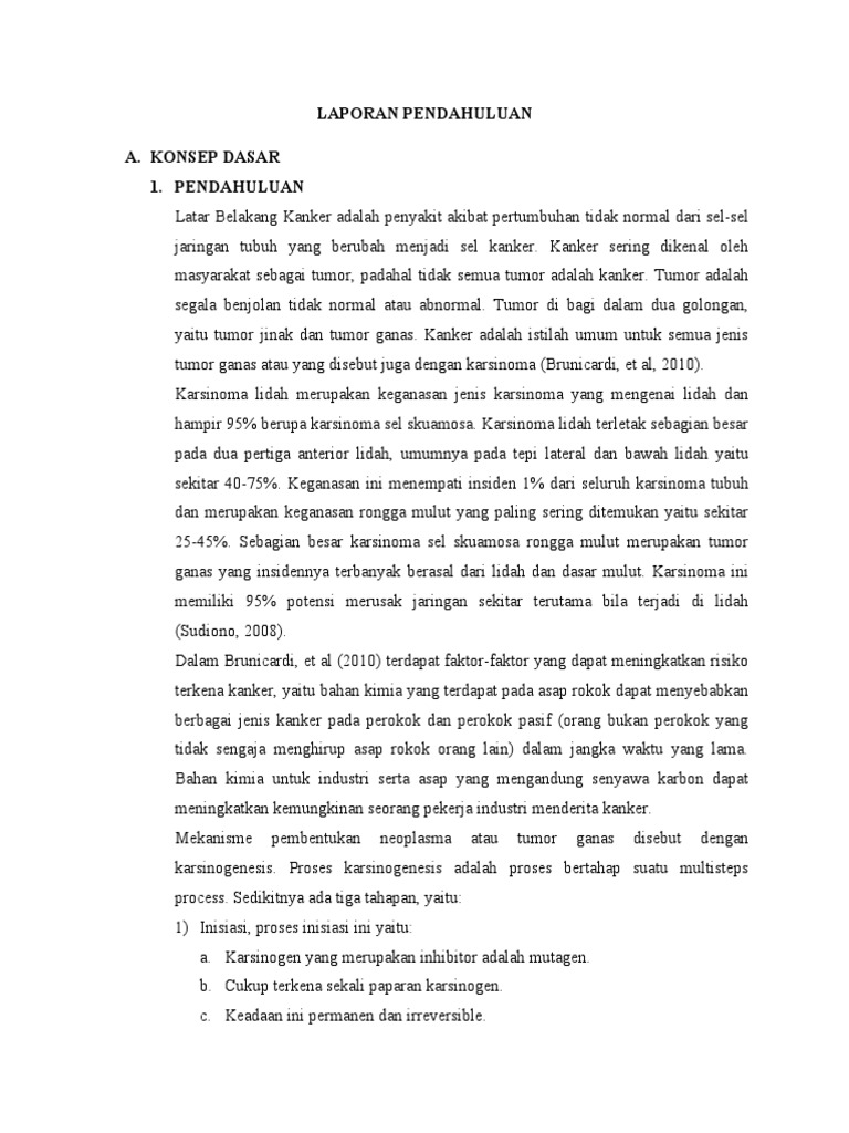 Kanker Lidah: Gejala dan Anatomi | PDF
