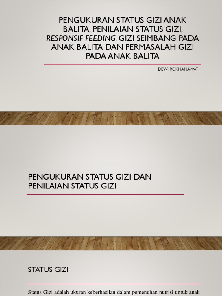 Pengukuran Status Gizi Anak Balita | PDF