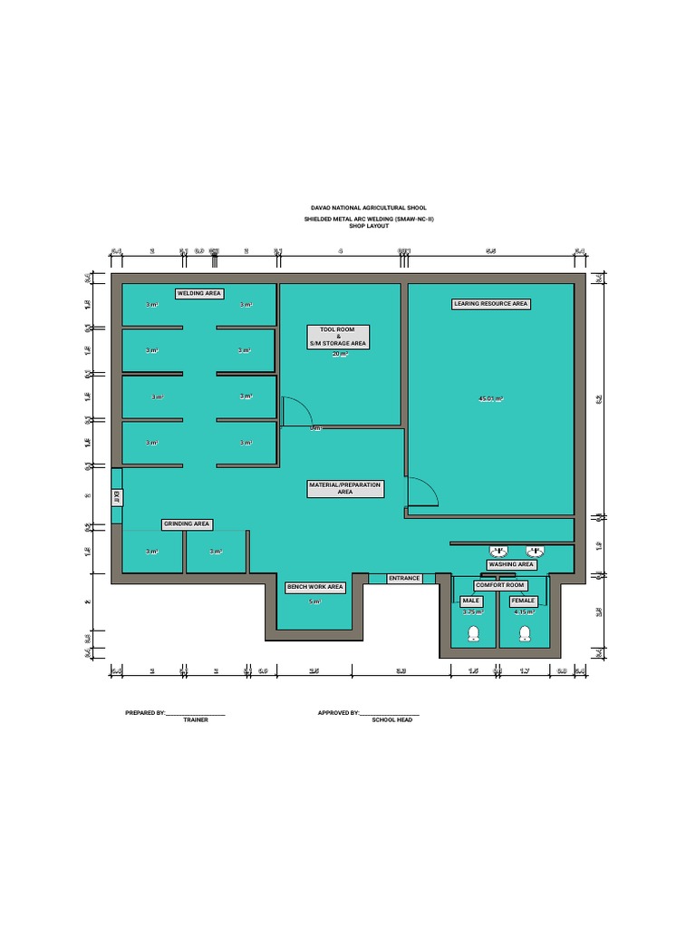 smaw nc 2 Shop Layout | PDF | Welding | Construction