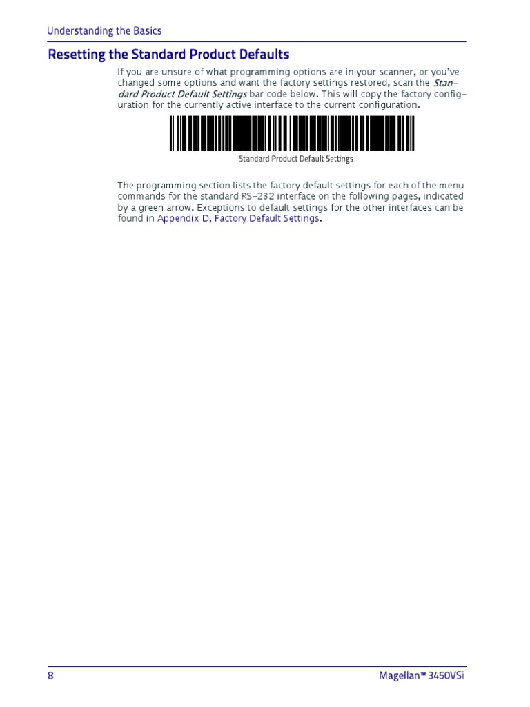 Appendix D, Factory Default Settings | PDF | Computers