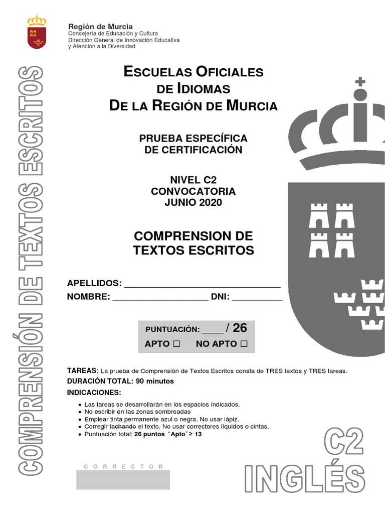 C2 English Exam: Text Comprehension Tasks | PDF | Machine Learning ...