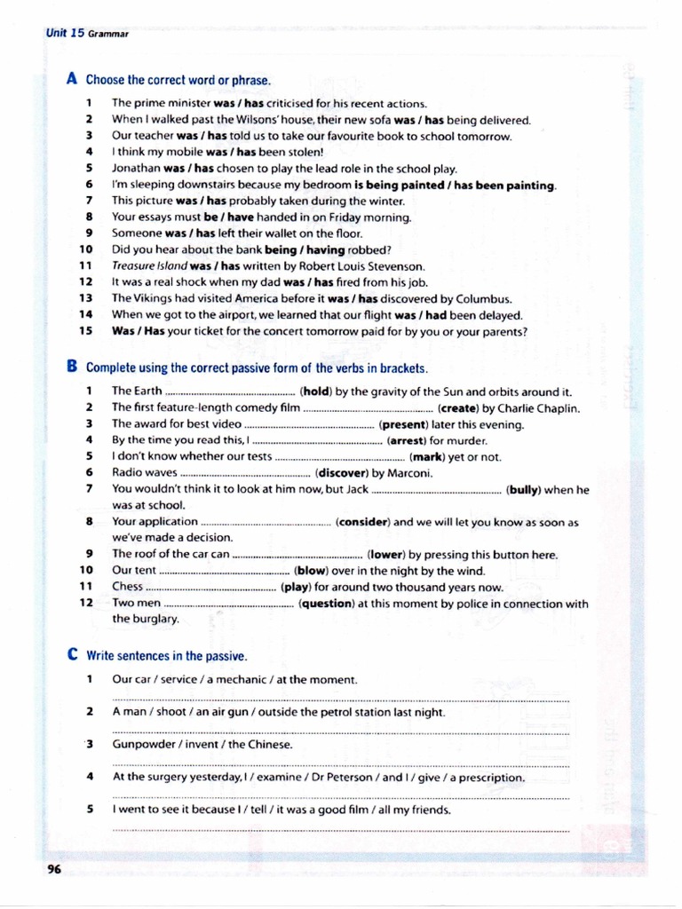 Destination B2 - Unit 15 Passive - 03 | PDF