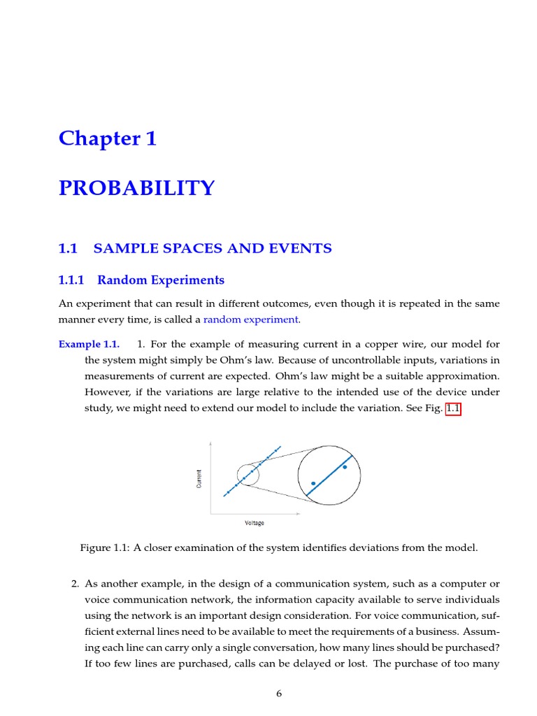 Probability: 1.1 Sample Spaces and Events | PDF | Probability | Probability Distribution