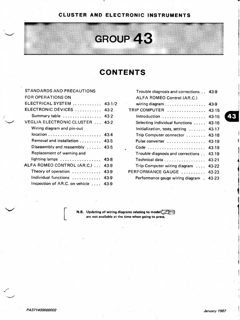 Group 43 Cluster and Electronic Instruments | PDF