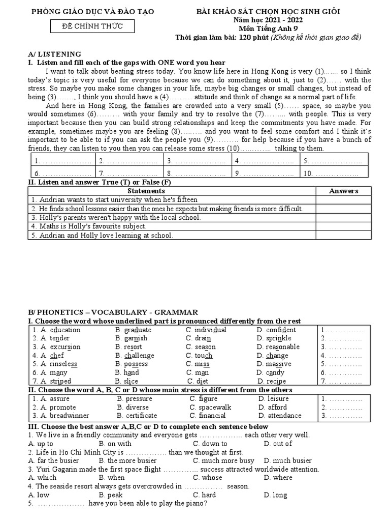 Anh 9 | PDF | English Language | Sleep