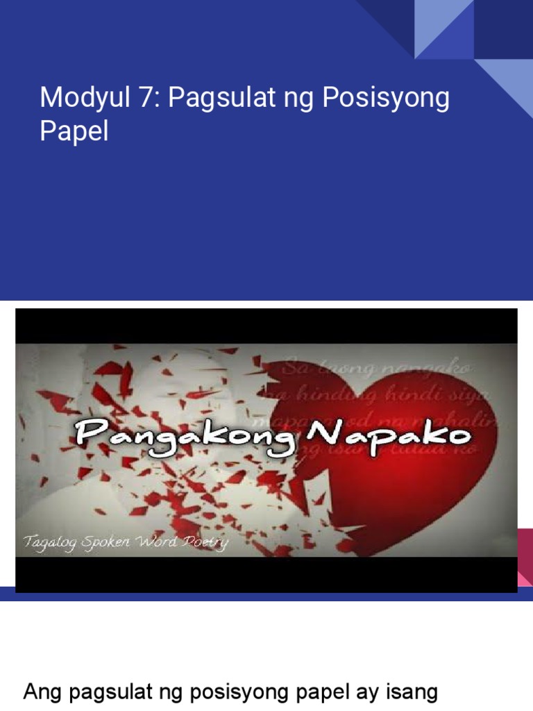 Modyul 7 Pagsulat NG Posisyong Papel | PDF