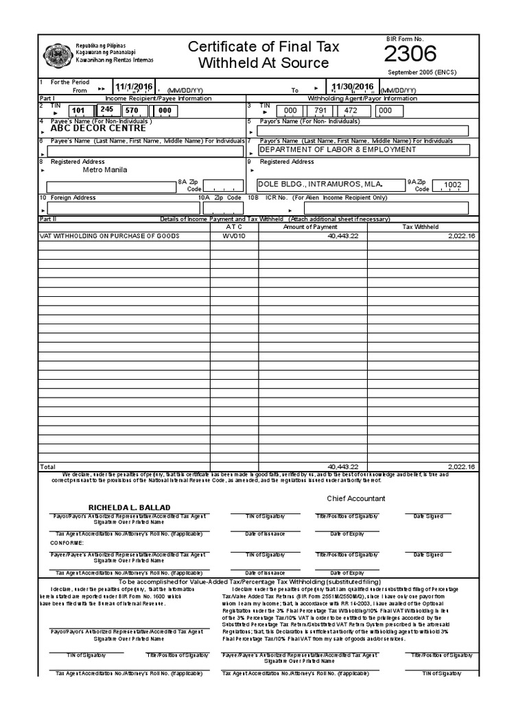 Tax Withheld At Source : Withholding Tax Explained: Types and How It’s ...