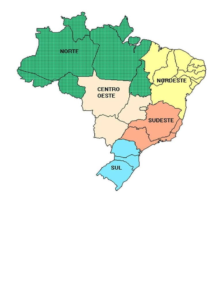 Brasil - Regiões e Estados - Mapas e Dados | PDF | Brasil | América do Sul