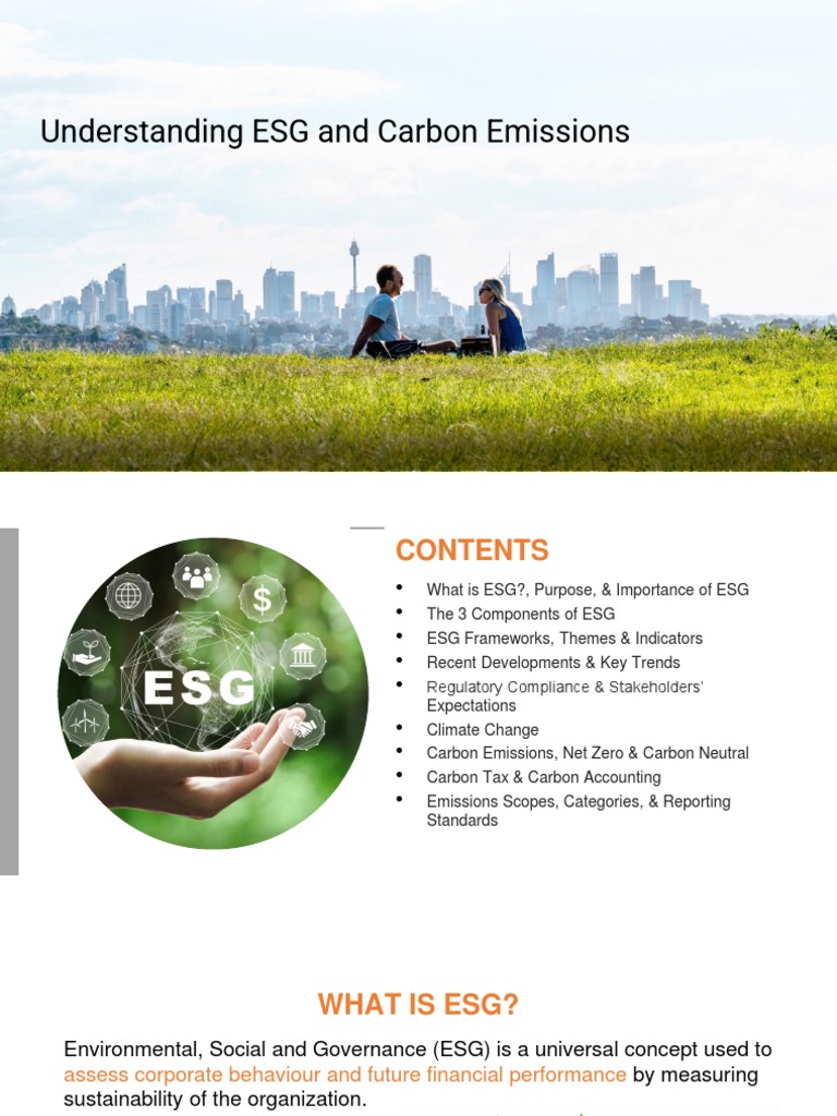 ESG & Carbon Emissions | PDF | Climate Change | Intergovernmental Panel On Climate Change