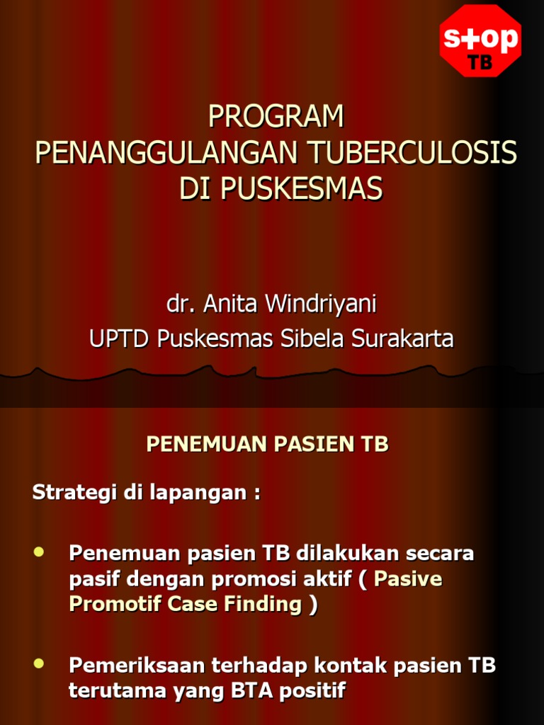 Program Penanggulangan Tuberculosis Di Puskesmas | PDF