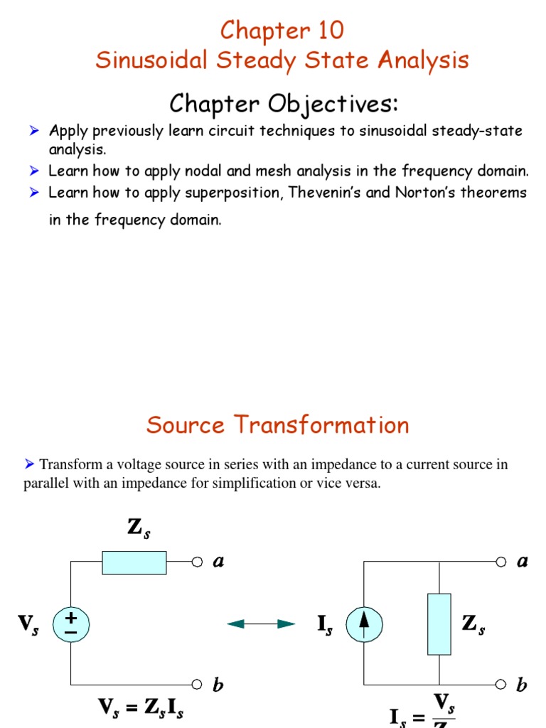 Sinusoidal Steady-State Analysis 2-1 | PDF Sinusoidal Steady-State Analysis 2-1 | PDF