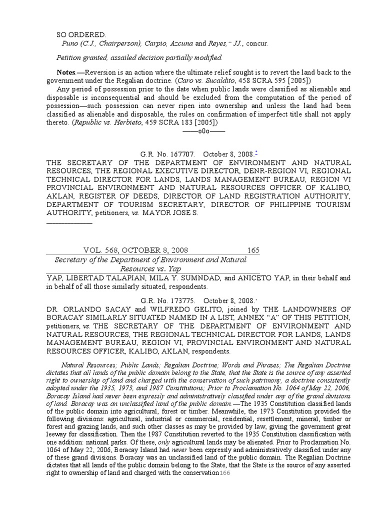 Property Case DENR Sec V Yap | PDF | Forests | Classified Information