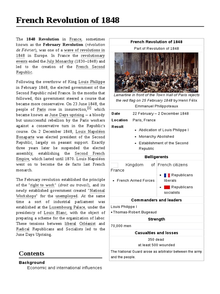 (Wiki) February Revolution of 1848 | PDF | Friedrich Engels | French ...