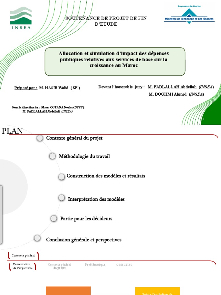 Présentation PFE | PDF | Croissance économique | Modèle mathématique