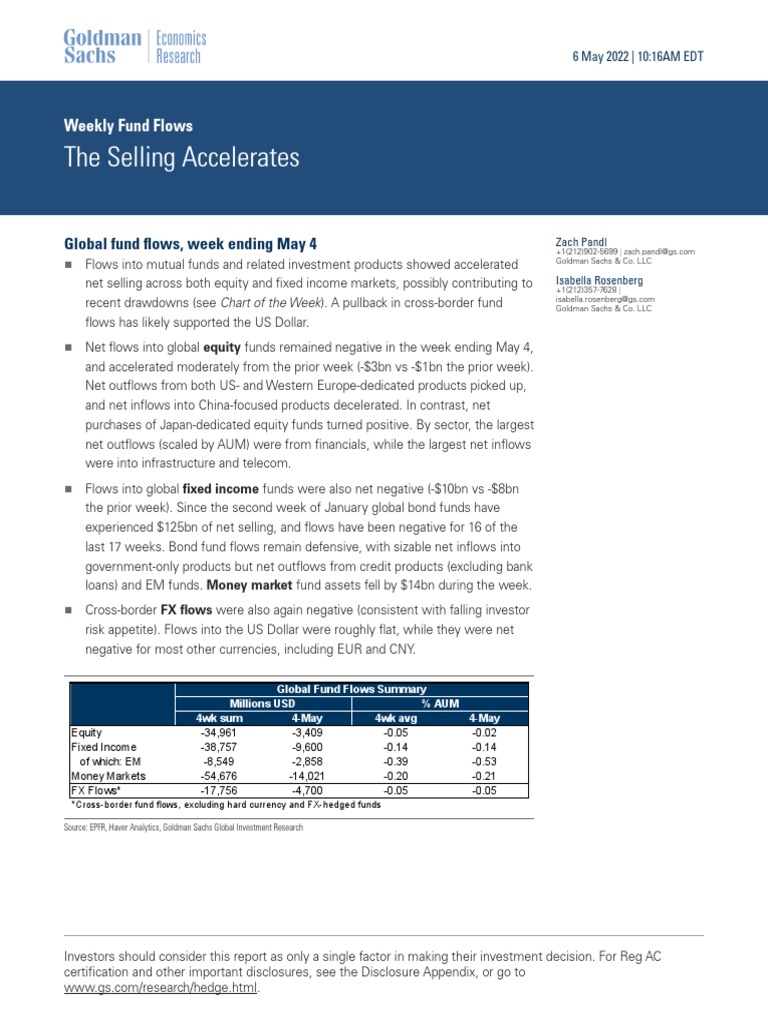 Goldman Sachs - Weekly Fund Flows The Selling Accelerates | PDF | Fixed ... Goldman Sachs - Weekly Fund Flows The Selling Accelerates | PDF | Fixed ...