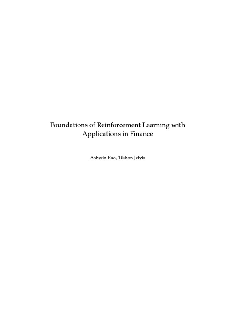 Application of Reinforcement Learning - Finance | PDF | Mathematics | Applied Mathematics