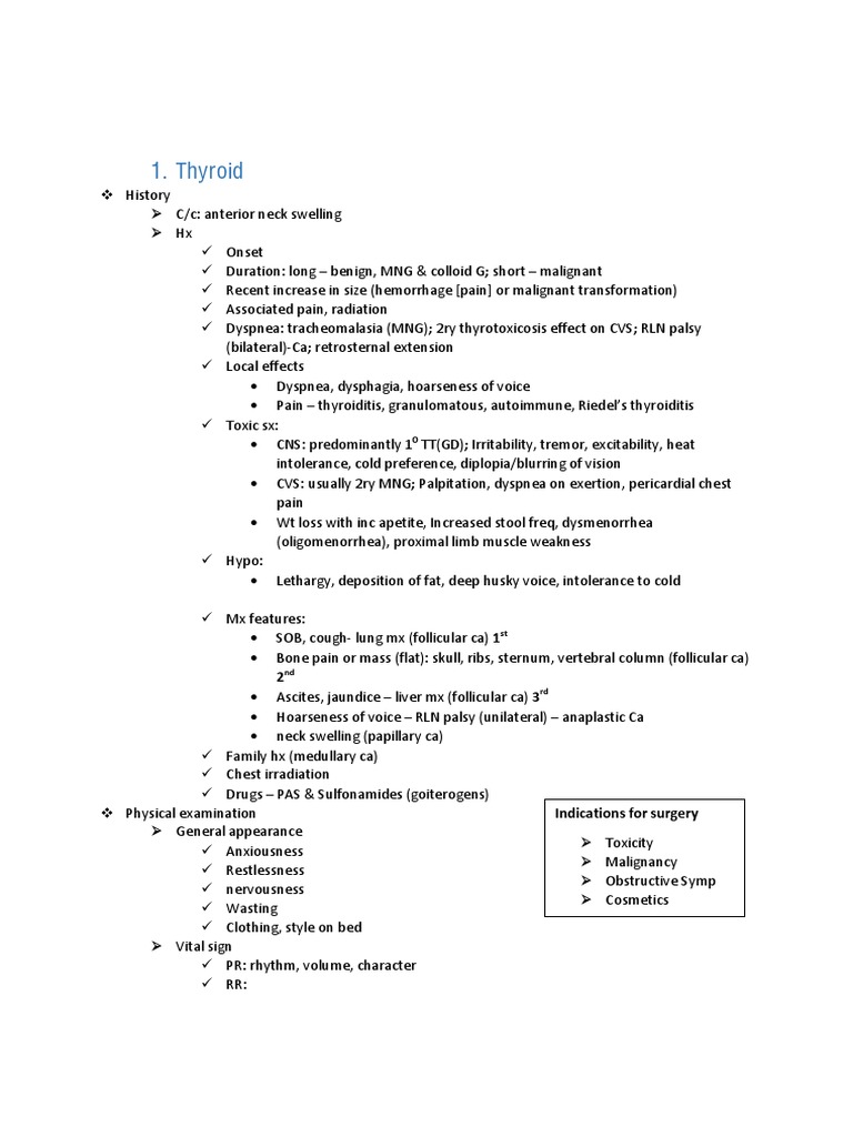Long Cases A-2 2-1 | PDF | Thyroid | Esophagus