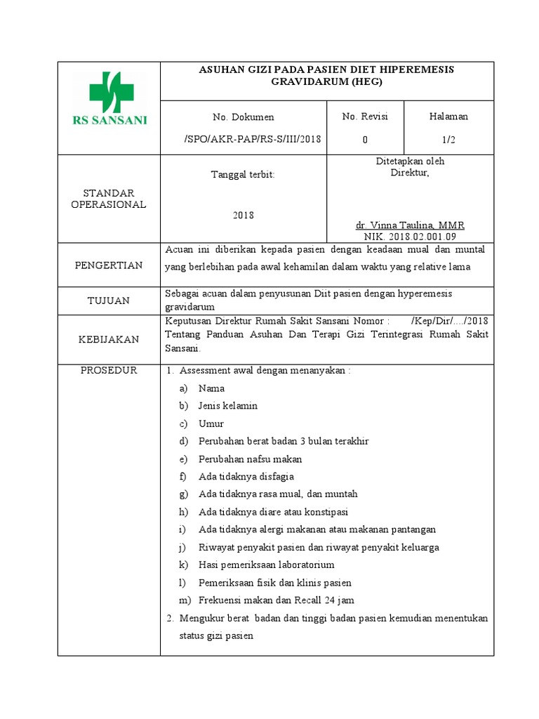 (New) Asuhan Gizi Pasien Heg | PDF