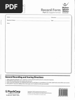 CLQT Record Form | PDF