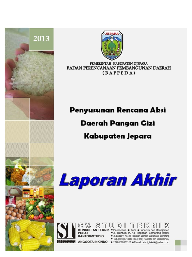 Penyusunan Rencana Aksi Daerah Pangan Gizi Kabupaten Jepara | PDF Penyusunan Rencana Aksi Daerah Pangan Gizi Kabupaten Jepara | PDF