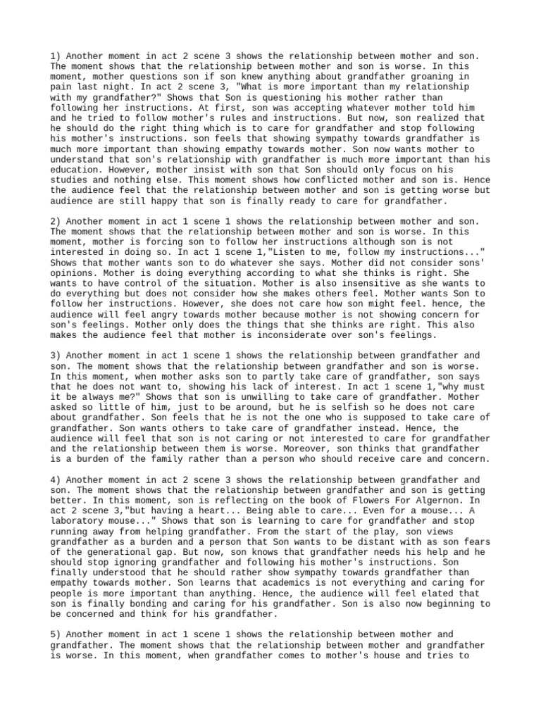 Mother-Son Conflict in "Don't Know" Play | PDF | Wellness