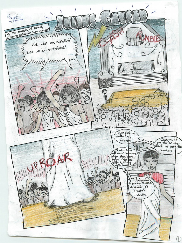 Julius Caesar Comics | PDF | Foreign Language Studies | Home & Garden