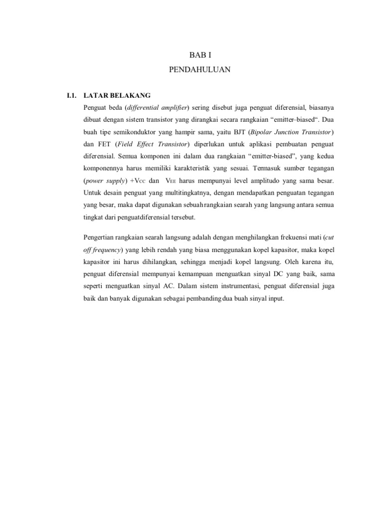 Penguat Differensial (Isi) | PDF