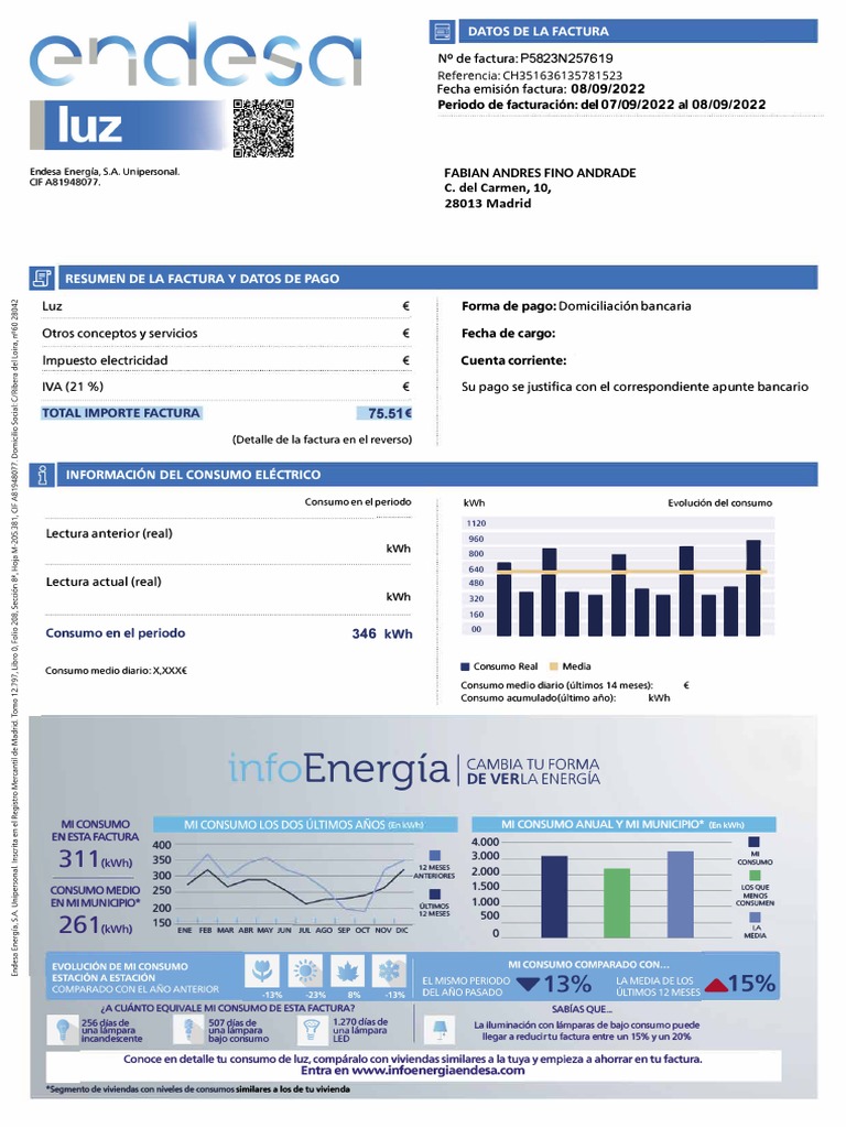 Factura de Agua España | PDF