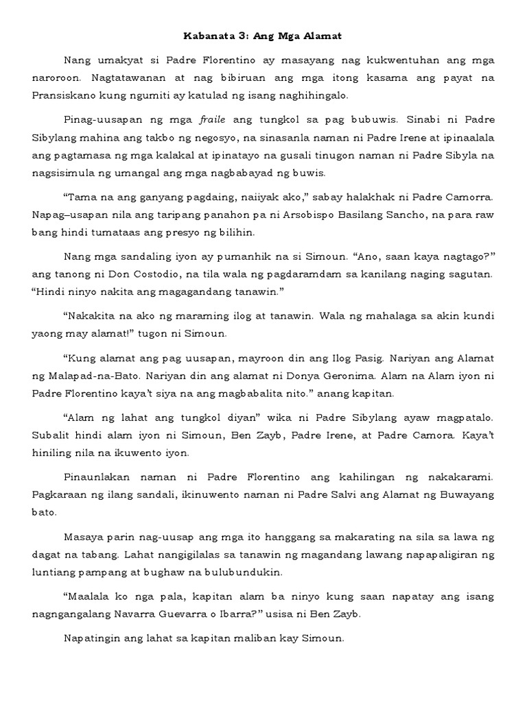 Kabanata 3 (Ang Mga Alamat) | PDF