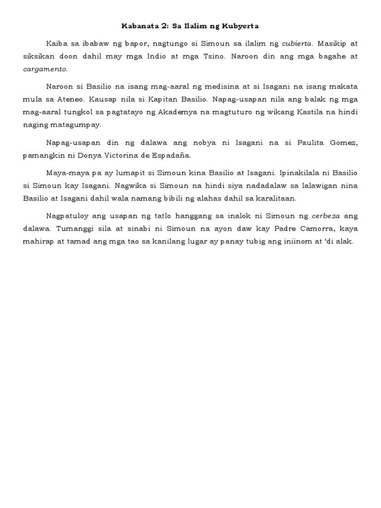 Kabanata 2 (Sa Ilalim NG Kubyerta) | PDF