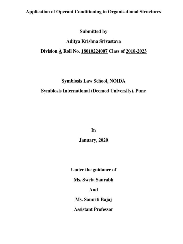 Operant Conditioning in Workplaces | PDF | Reinforcement | Behaviorism
