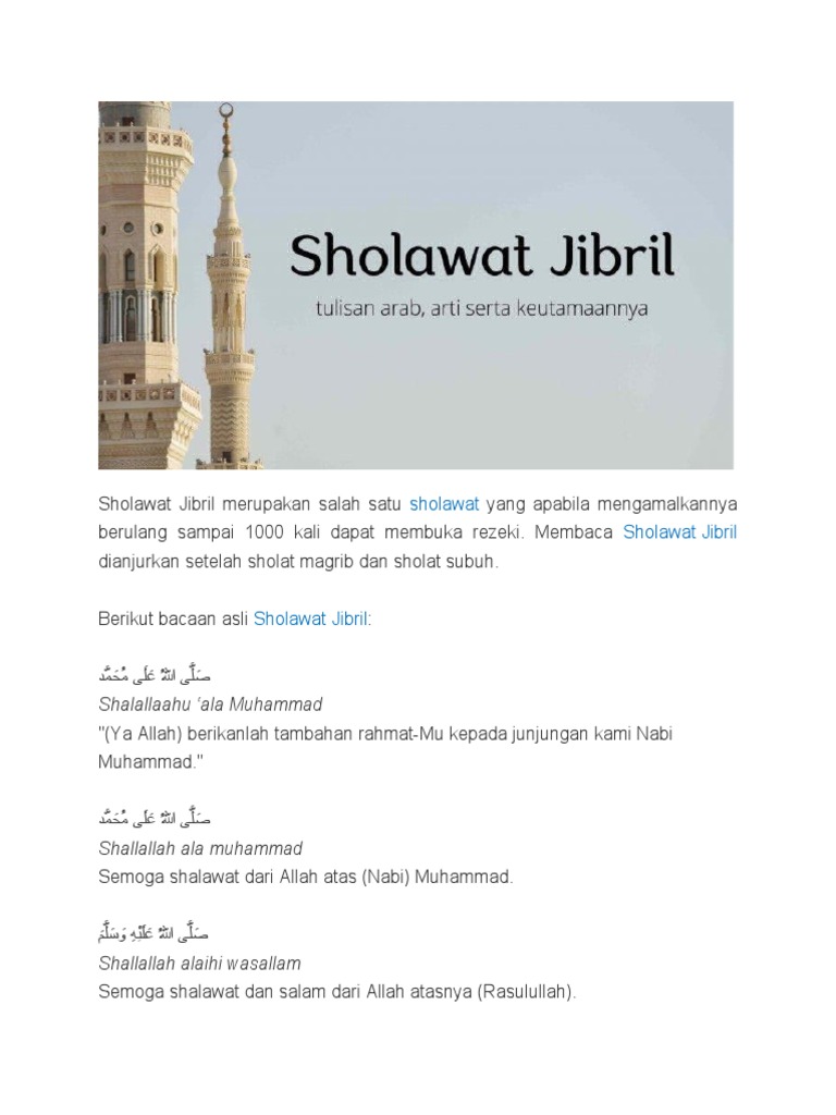 Sholawat Jibril | PDF