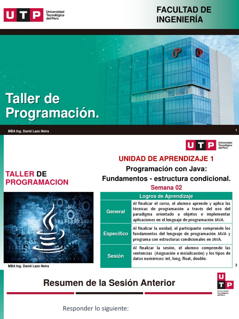 S02.s01 - Material TP | PDF | Java (lenguaje de programación) | Lenguaje de programación