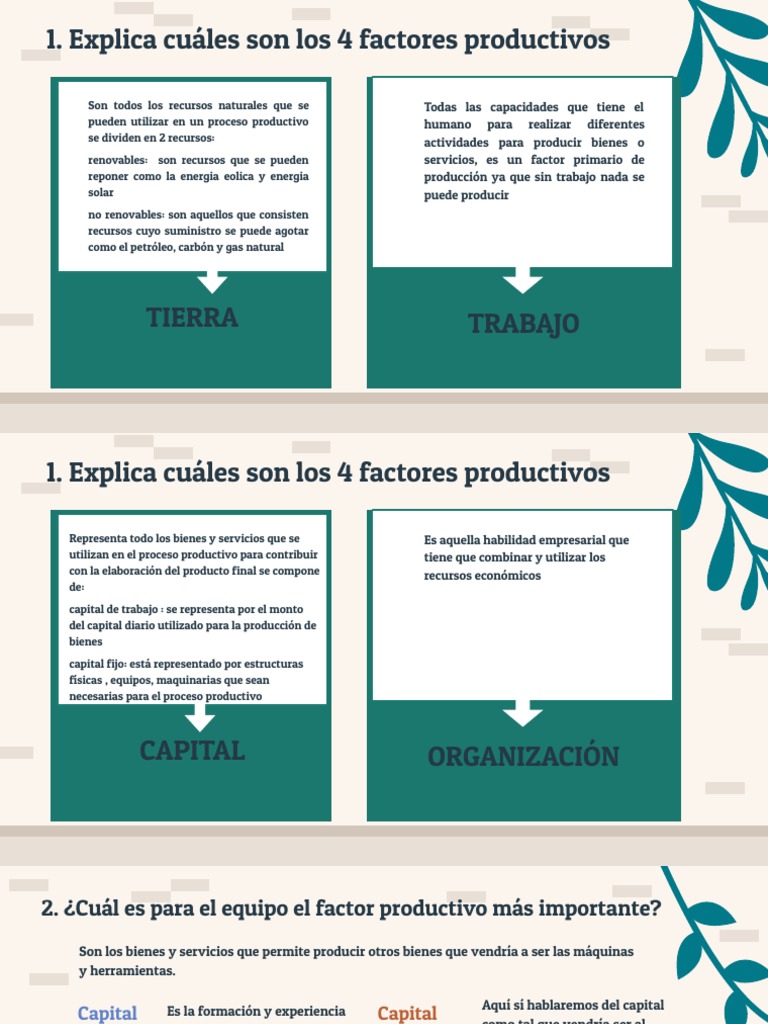factores de producción | PDF | Capital (economía) | Factores de producción