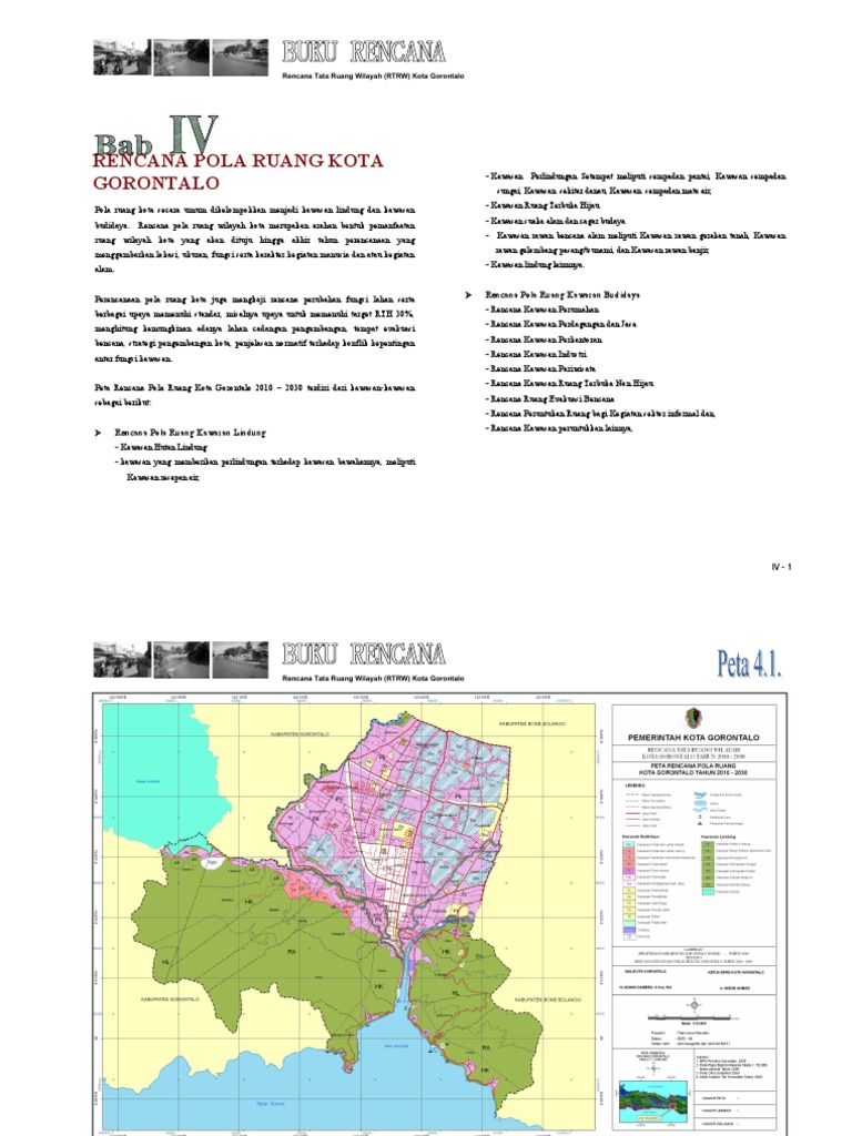 Bab Iv Rencana Pola Ruang Kota Gorontalo Nett | PDF