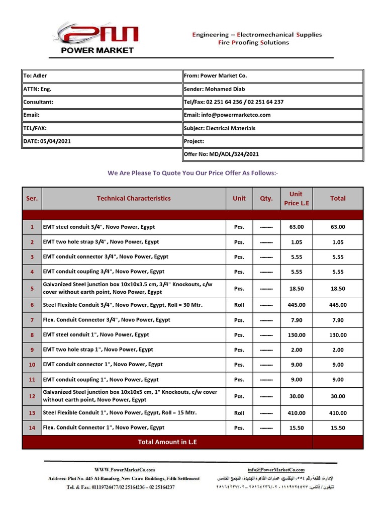 NOVO Price List | PDF | Electrical Wiring | Building Materials