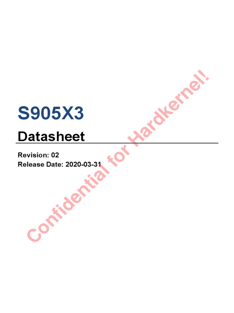 S905X3 Public Datasheet Hardkernel | PDF | Central Processing Unit ...