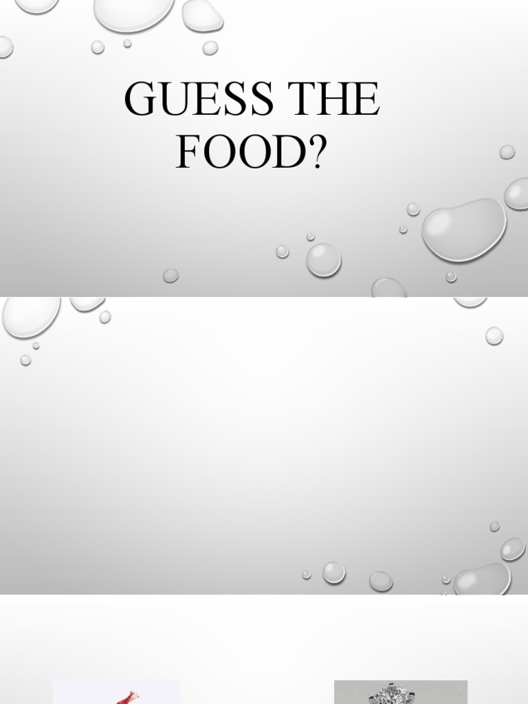 Guess the Food Game Guide | PDF