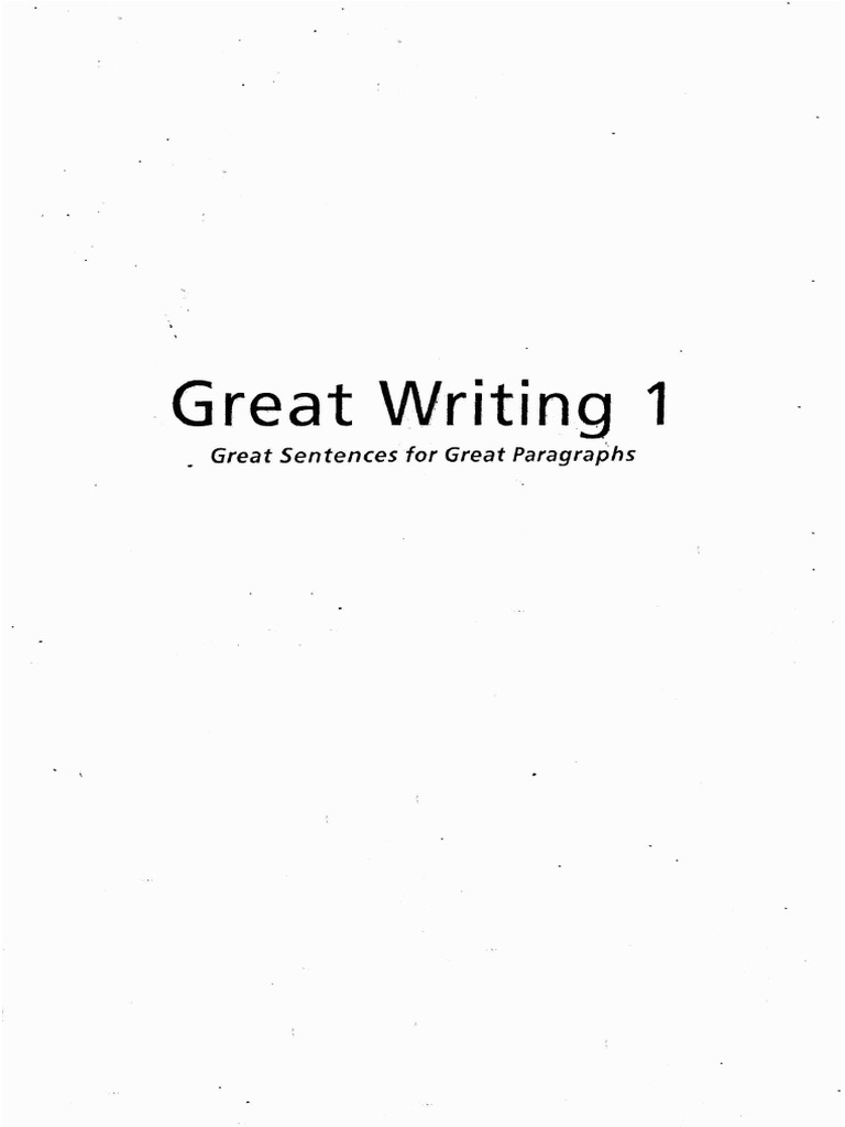 Great Writing 1 | PDF